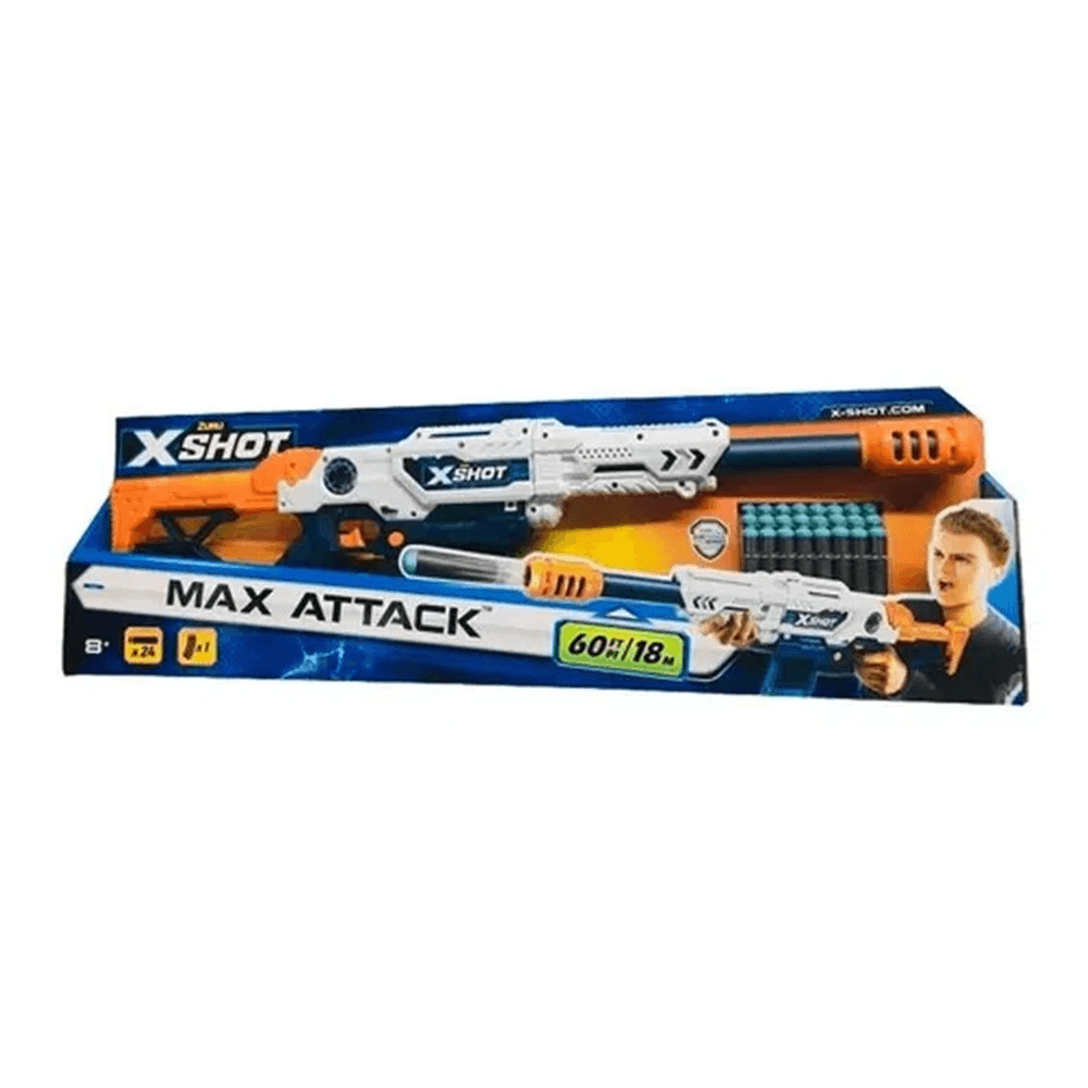 PISTOLA X-SHOT MAX ATTACK LANZA DARDOS - Bringeri Hogar