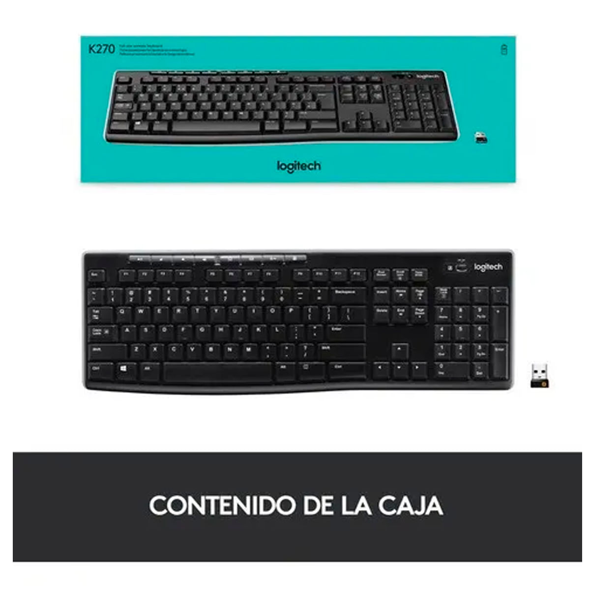 TECLADO LOGITECH K270 GRAPHITE - Bringeri Hogar